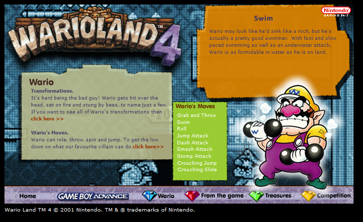 Wario Moves - Swim | Wario Forums